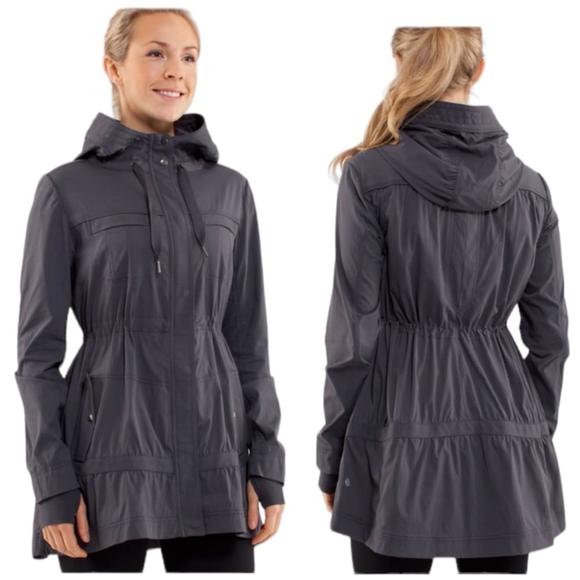 lululemon athletica | Jackets & Coats | Lululemon Apres Practice Anorak Coal Hooded Jacket Size ...